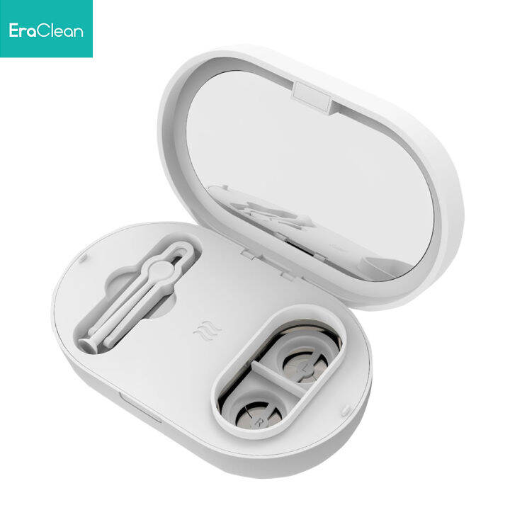 EraClean คอนแทคเลนส์ทำความสะอาดอัลตราโซนิกแบบพกพาทำความสะอาดกล่อง ...
