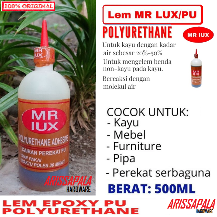 Lem Kayu Epoxy PU MR LUX Lem Busa Madu Lem Kayu Basah Polyurethane MR ...