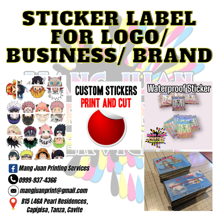 Customized Design Sticker - for your Logo / Label / Business / Personal ...