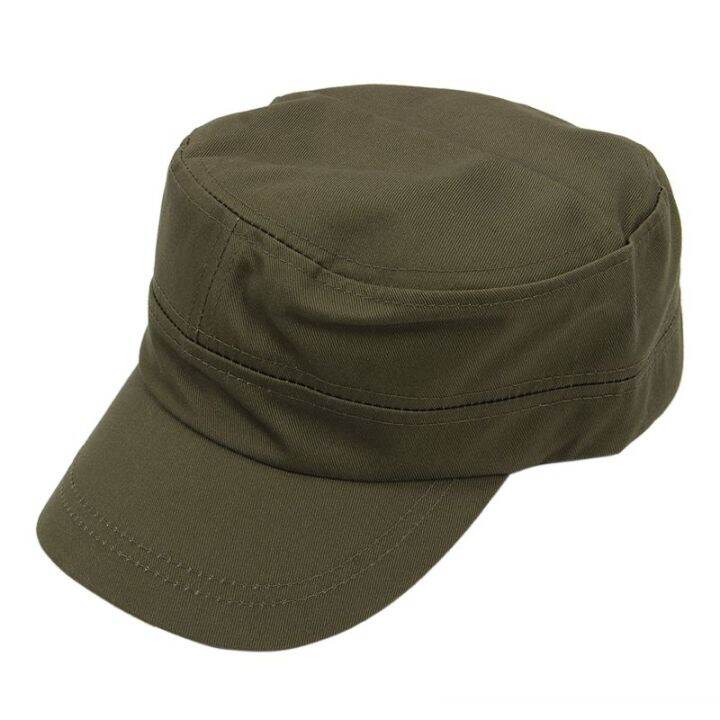 Stylish Plain Military Army Cap Castro Cadet Patrol Cap Hat Adjustable ...