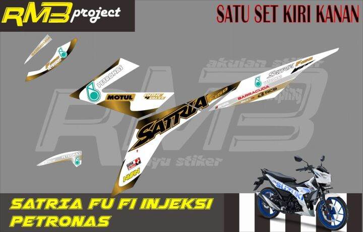 Stiker striping Suzuki satria fu fi Injeksi Petronas (putih) | Lazada ...