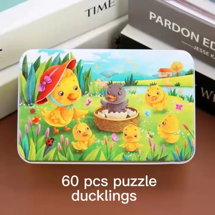 star.king 60 Pcs Puzzle for Kids Adults Cartoon Wooden Puzzle with Iron ...