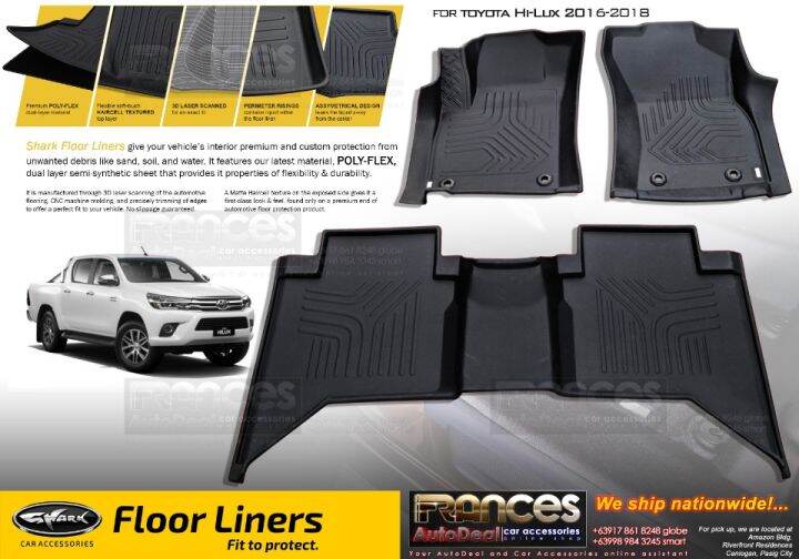 Toyota Hilux J E G Conquest GRS 2016-2023 Shark Deep Dish Matting ...
