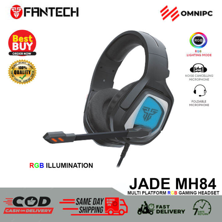 OMNIPC Best Buy Fantech JADE MH84 Adjustable Headband RGB Gaming ...