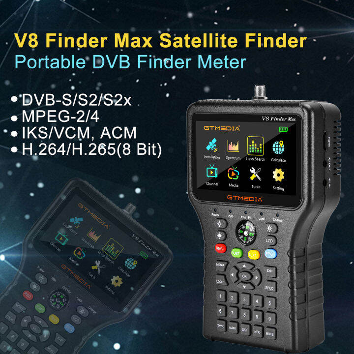 GTMEDIA V8 Finder Max Satellite Signal Finder DVB-S/S2/S2X H.264/H.265 ...