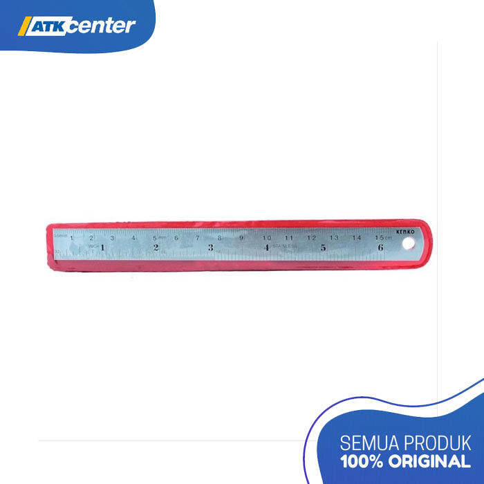 Penggaris Besi / Garisan Besi Stainless Steel Kenko 15 cm | Lazada ...