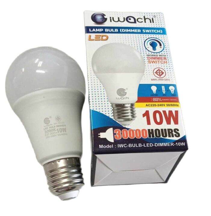 Iwachi 10W E27 A60 LED Bulb 3000K / 6500K 1000lm Dim ( Warm White ...