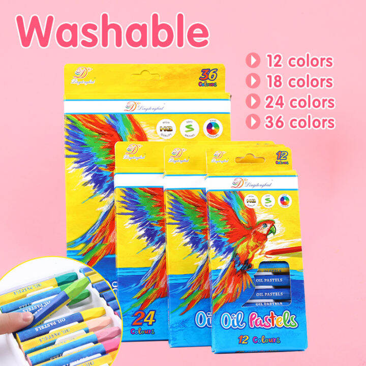 Washable Crayons 18-36 Colors Washable Crayons Non Toxic Colored ...