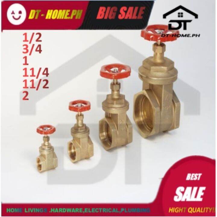 KITZ Original HEAVY DUTY BRASS GATE VALVE BRASS GATE VALVE SIZE 1/2 3/4 1 | Lazada PH