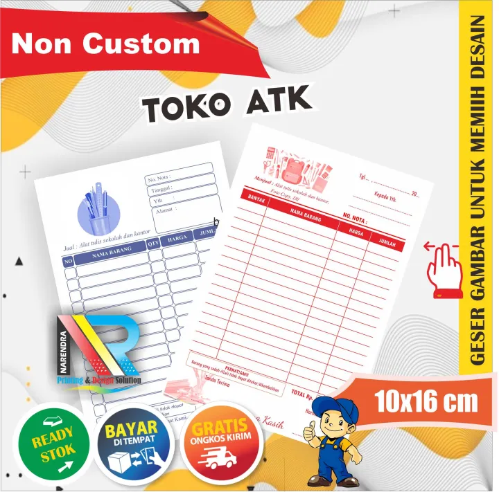 Nota Toko Alat tulis kantor atau Fotocopy 2 ply Rangkap | Lazada Indonesia
