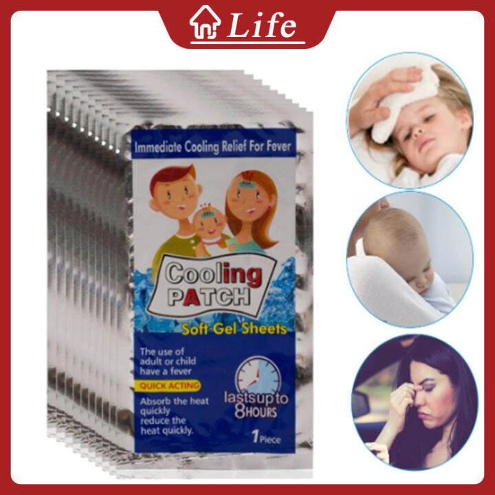 Fever Cooling Pads Down Fever Ice Plaster for Headache Anti Hot Lower ...