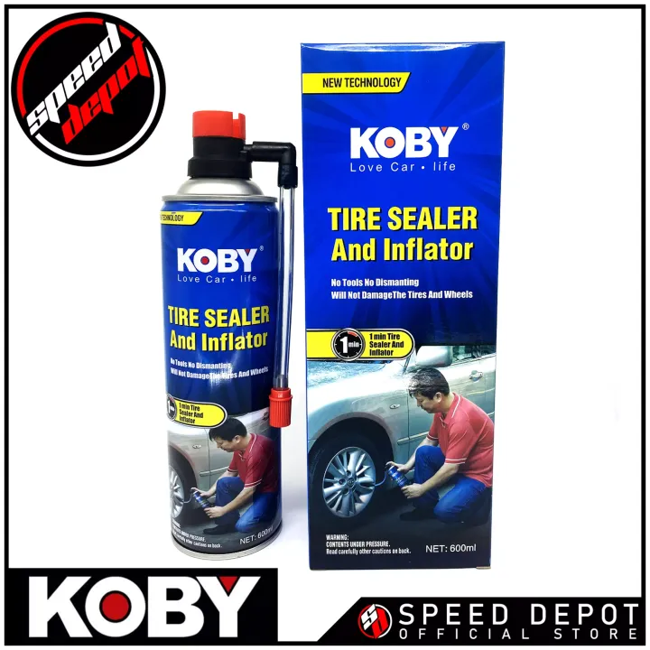 Koby Tire Sealer and Inflator 450 ml and 600ml / 100% Original | Lazada PH