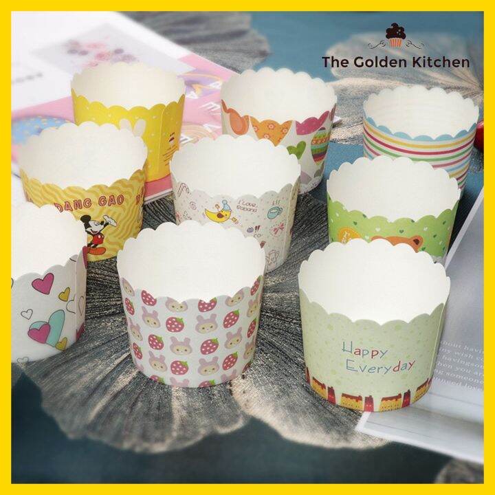 50+- pcs/Roll Colourful Small Paper Cup for Muffin Cup Bekas Kek ...