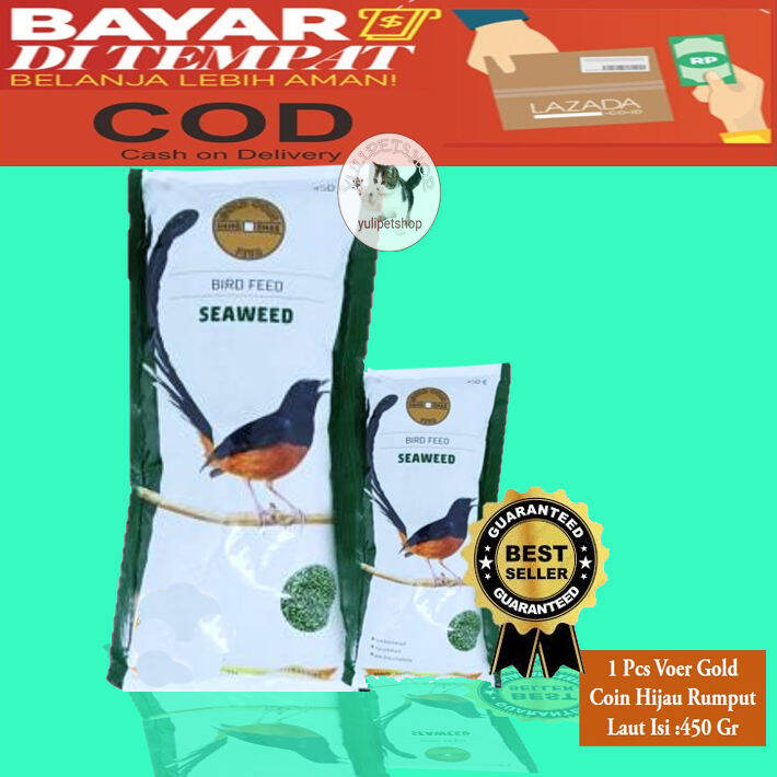 voer gold coin ijo rumput laut pakan burung harian | Lazada Indonesia