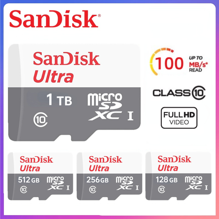 SanDisk 128GB 256GB 400GB 512GB 1TB Ultra Micro SDXC Class 10 UHS-I ...