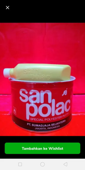 dempul kayu dempul besi dempul sanpolac 1 kg | Lazada Indonesia