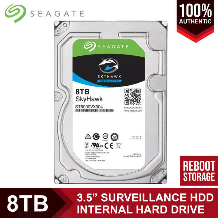 Seagate SkyHawk 8TB Surveillance Internal Hard Drive SATA 6Gb/s 256MB ...