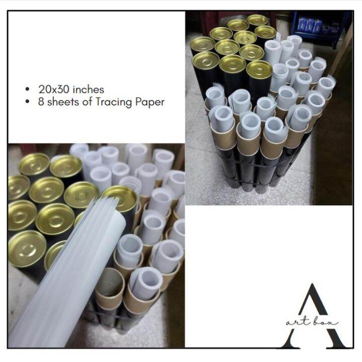 8 sheets Tracing paper in carton tube 20x30 inches | Lazada PH