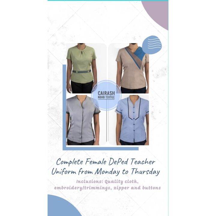 New Prescribed Dep ed School Official Female Teacher Uniform Complete ...