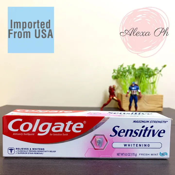 Colgate, Maximum Strength Sensitive, Whitening, Fresh Mint Toothpaste ...
