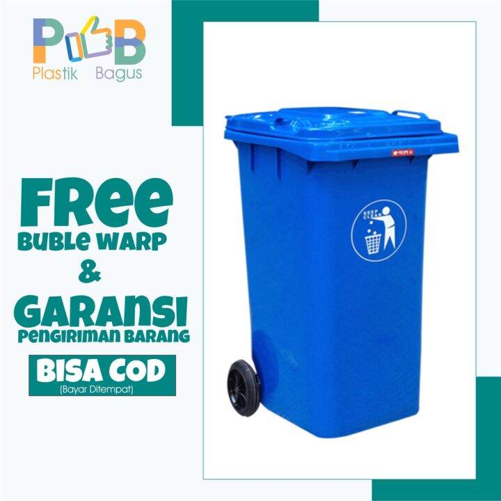 Tempat Sampah tong sampah Kotak Sampah ASTANA DUST BIN 240 LT WITH WHEELS C-68 Lion Star ...
