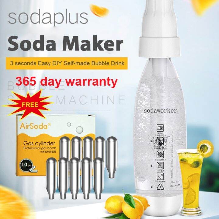 Sodaplus Portable Soda Maker Household 1L Sparkling Water Machines with CO2 Cylinder Machine Kit ...