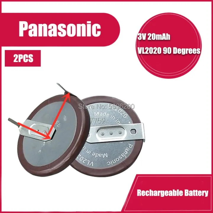 2PCS/lot 100% Original Panasonic VL2020 2020 Rechargeable for car key ...