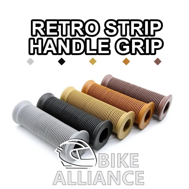 READY STOCK RETRO STRIP GRIPS OLD SKOOL RETRO HARLEY HANDLE GRIP HAND ...