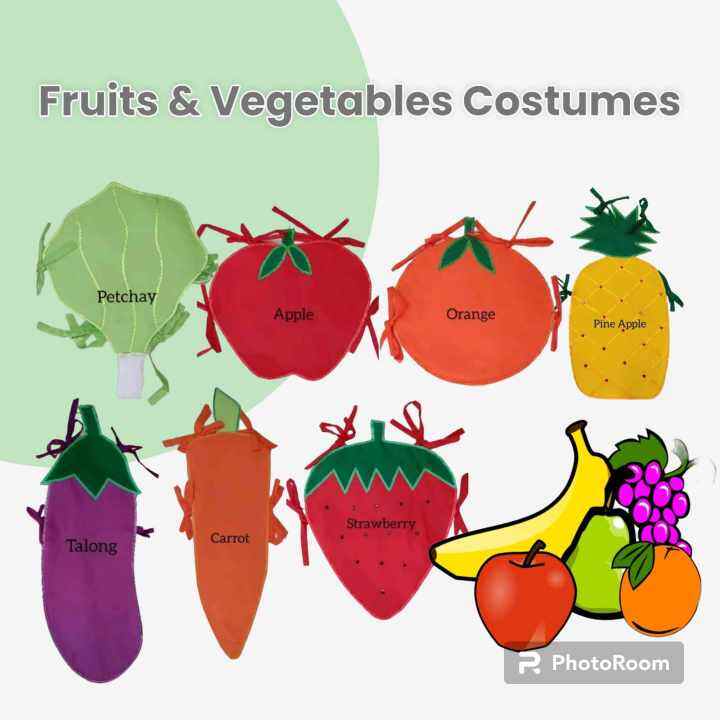 QF'S NEW NUTRION MONTHS FRUITS AND VEGETABLE COSTUME FOR KIDS | Lazada PH