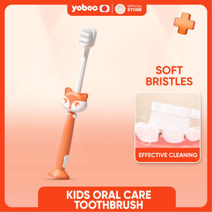 Yoboo Kids Oral Care Toothbrush | Fine Bristles | For Ages 3-9 ...