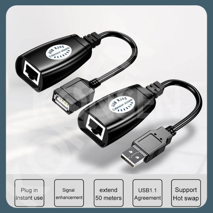 USB expansion adapter 50 meter single RJ45 Ethernet CAT5E 6 to 150 foot ...