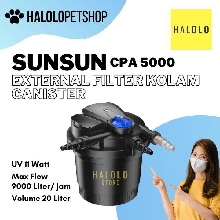 SUNSUN CPA 5000 External Filter Canister Eksternal Kolam Ikan 9000 ...