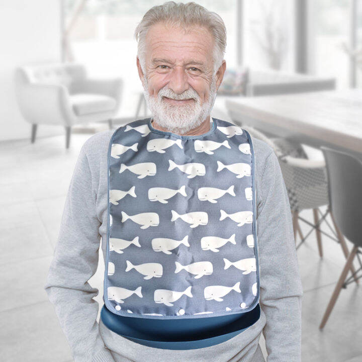 Elderly Pockets Adult Bib Elderly Silicone Waterproof Bibs Adult Bib ...