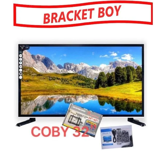 【Spot in Manila】COBY LED 32'' HD TV Black 32cy 3277 free wall bracket ...
