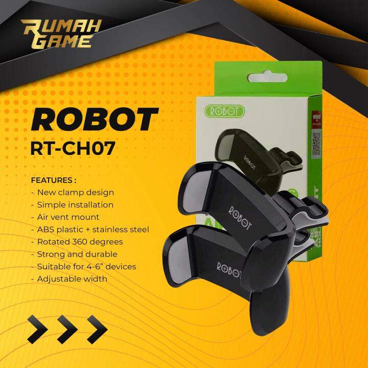 ROBOT RT CH07 CAR AC PHONE HOLDER TEMPAT HP DASHBOARD DUDUKAN HP MOBIL | Lazada Indonesia