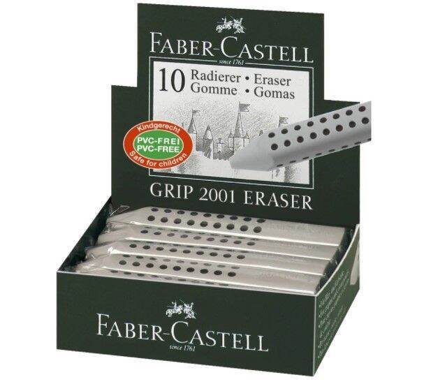 Faber-Castell PVC Free Erasers Non Toxic Eraser Grip 2001 | Lazada