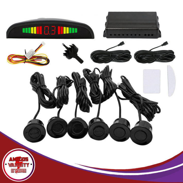 Car Parking Sensor With 6 Eye Front And Rear Reverse Backup Sensors Parking Radar Detector