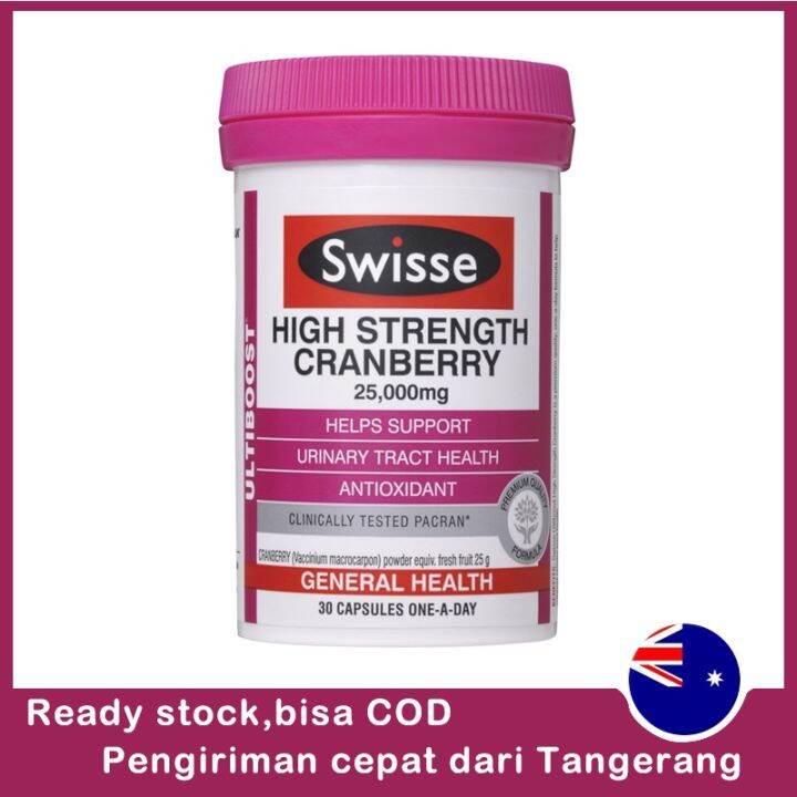 Swisse High Strength Cranberry 25000mg General Health 30 Capsules One-A-Day | Lazada Indonesia
