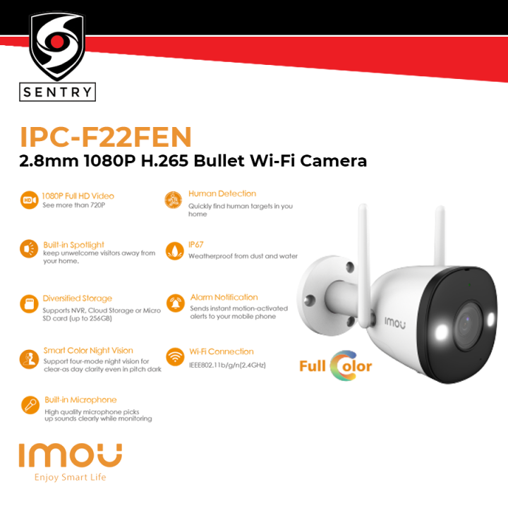 IMOU [Bullet 2-D] IPC-F22FEN-D 2.8mm 1080P Bullet Wi-Fi Camera | Lazada PH