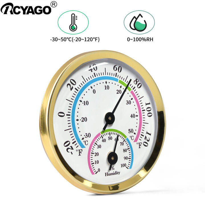 RCYAGO New Aluminium Temperature and Humidity Indicator -30-50°C (-20 ...