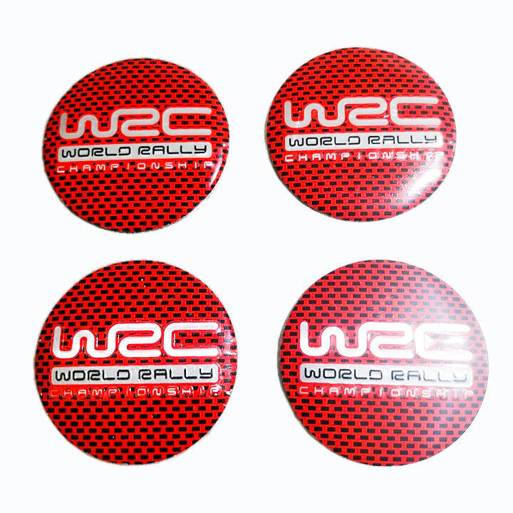 WORLD RALLY LOGO 4pcs Car Wheel Center Hub Cap Sticker Cover Metal Case ...