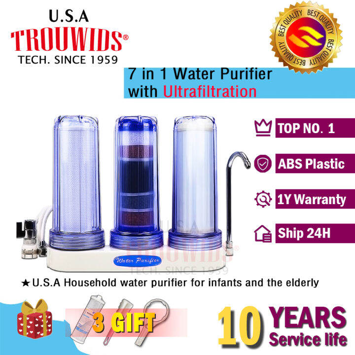 TROUWIDS Alkaline Water Purifier 3-Stages Water Filter Penapis Air ...