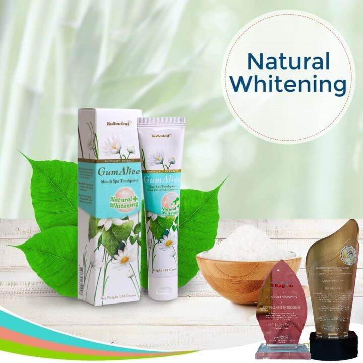 GUM ALIVE NATURAL WHITENING MOUTH SPA TOOTHPASTE (100G) | Lazada PH