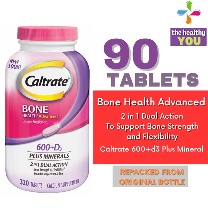 90 Tablets - Caltrate Bone Health Advanced 600+D3 Plus Minerals | Lazada PH