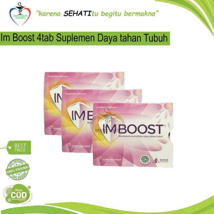 IMBOOST IM BOOST 1 Strip Isi 4 Tablet Vitamin Daya Tahan Tubuh | Lazada ...
