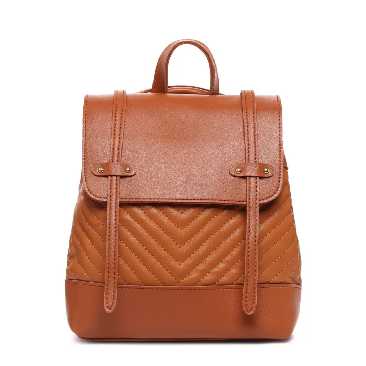 Parisian Ladies’ Uvianna Chevy Quilted Backpack in Tan | Lazada PH