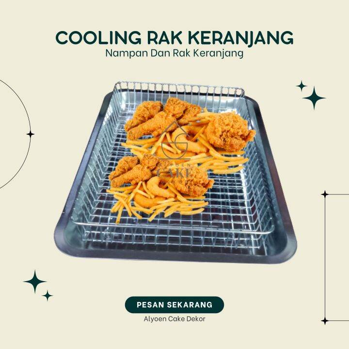 Oven Tray Peniris Minyak Cooling rak Baking Tray Nampan Peniris ...