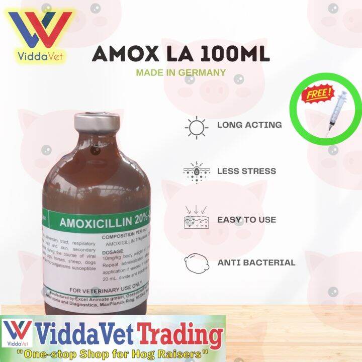 AMOX LA 20% LA suspension 100ML /50ML/20ML INJ made in Germany for ...