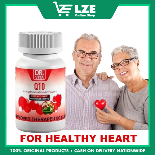Dr Vita q10 original for heart Dr. Vita Dr. Vita Q10 with Nattokinase and Vitamin E 500mg x 30 ...