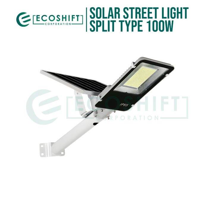 Ecoshift Solar Street Light Split Type 100 Watts Daylight | Lazada PH